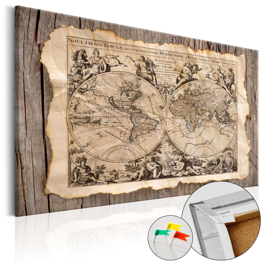 Slika na plutenoj podlozi Map of the Past [Cork Map] 90x60 | Koreqt.hr